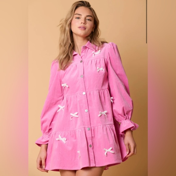 Fantastic Fawn | Dresses | Fantastic Fawn Pink Corduroy Dress With ...